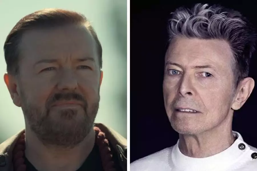 La dernière apparition de David Bowie était aux côtés de Ricky Gervais