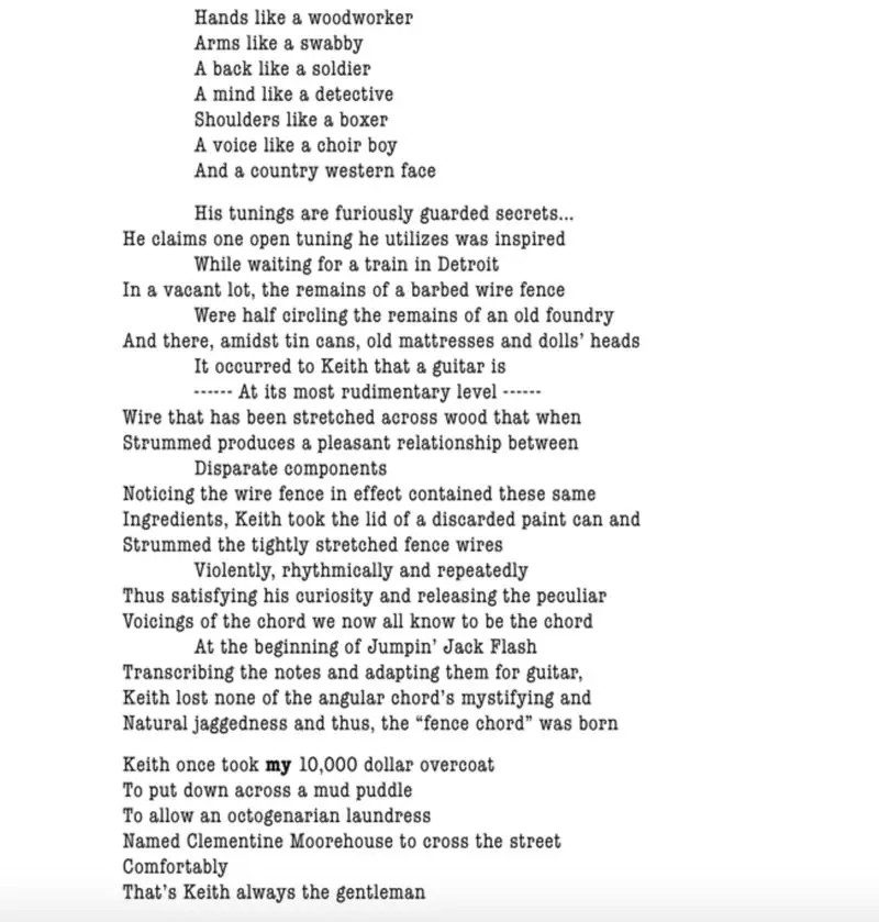 Tom Waits skriuwt in nij gedicht oer Keith Richards 10499_2