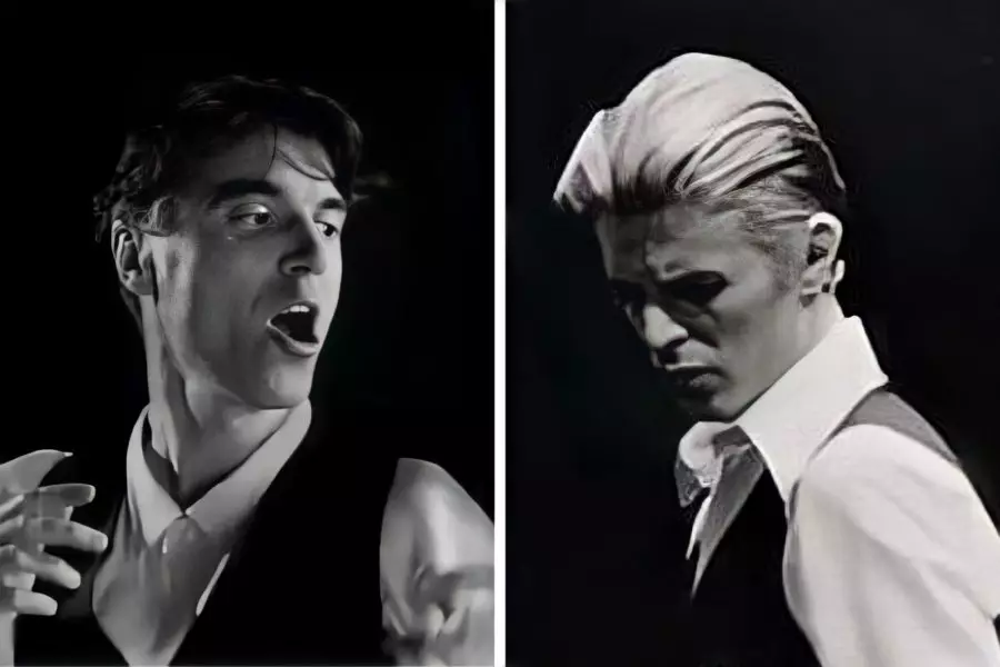 De unbreakable freonskip fan David Bowie en David Byrne