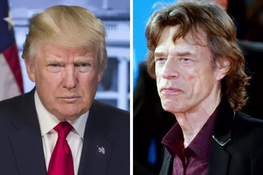 Mick Jagger havis amaferon kun la amatino de Donald Trump