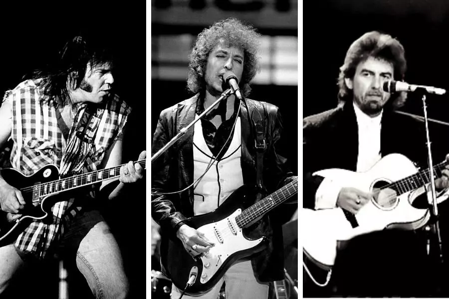 Bob Dylan, George Harrison, Neil Young akuphimba Masamba Anga Akumbuyo