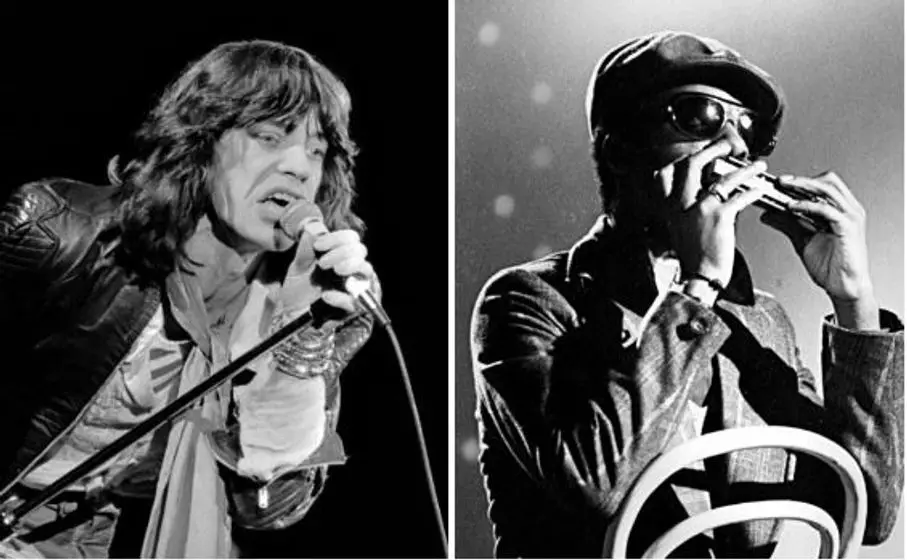 I Rolling Stones e Stevie Wonder condividono il palco, 1972