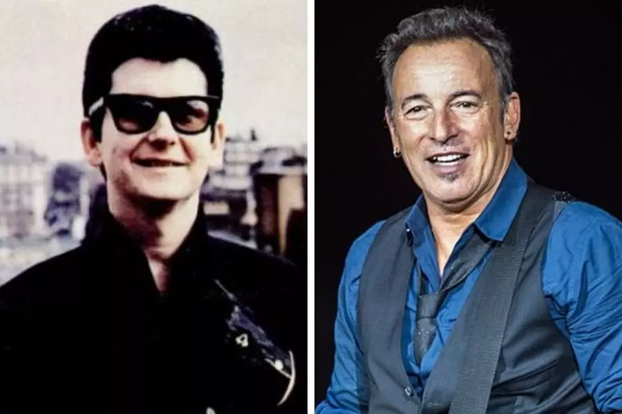 布魯斯·斯普林斯汀 (Bruce Springsteen) 和羅伊·奧比森 (Roy Orbison) 表演“哦漂亮女人”