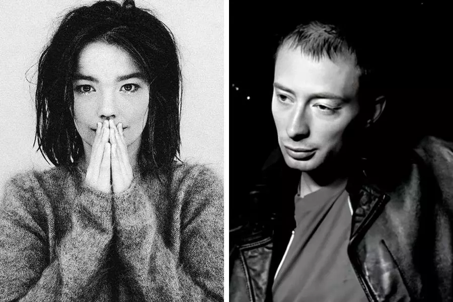 Radiohead kaverversija Björk dziesmai 'Unravel' 2007. gada tīmekļa pārraidē