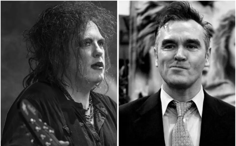 De wrede rivaliteit tusken Morrissey en Robert Smith fan The Cure