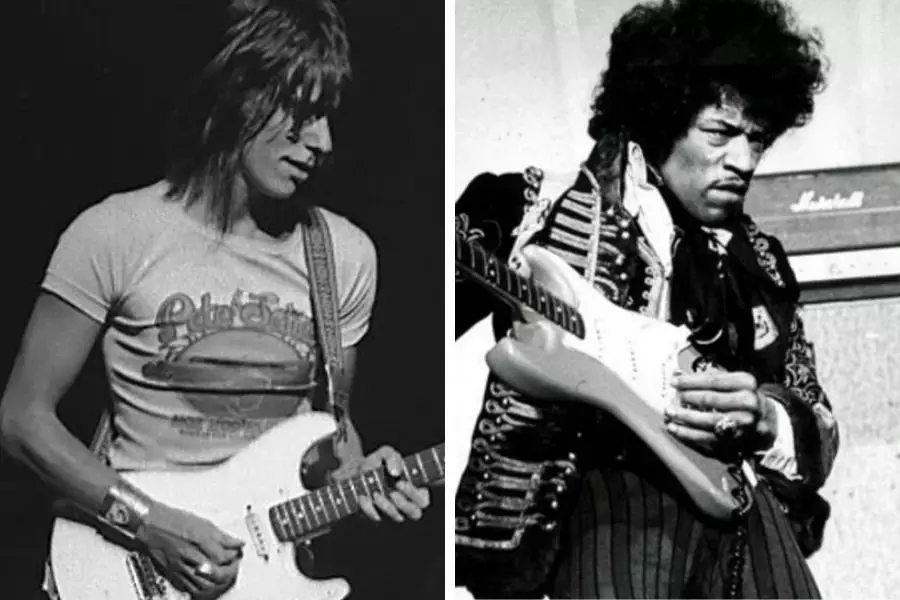 Jeff Beck agus an tionchar speisialta a bhí ag Jimi Hendrix air
