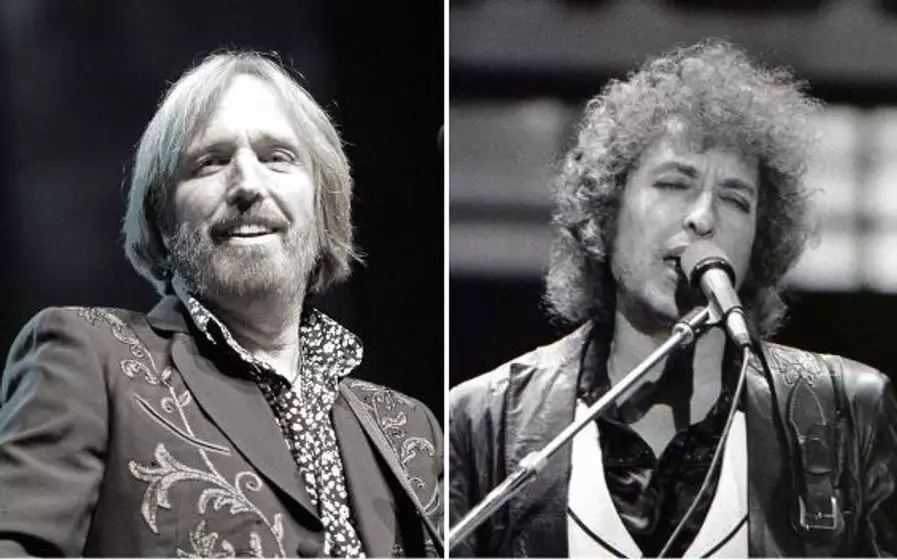 Bob Dylan dan Tom Petty membuat persembahan di Farm Aid yang pertama