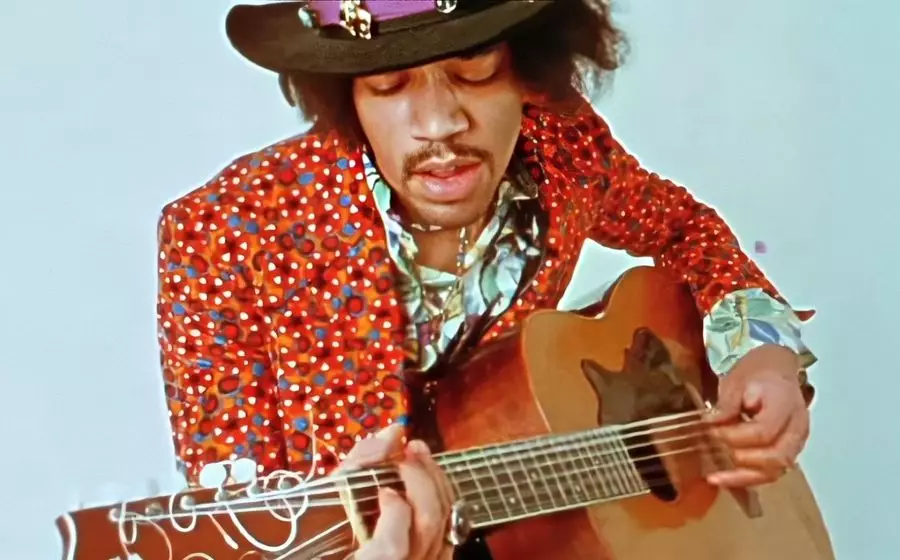 Jimi Hendrix covers Elvis 'Hound Dog' yn akoestyske jam