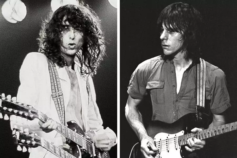 Jeff Beck နှင့် Jimmy Page တို့သည် ဂစ်တာများ အရောင်းအဝယ်လုပ်ကြသည်။