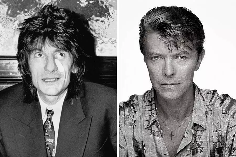 Ronnie Wood fè entèvyou ak David Bowie nan vwayaj Glass Spider