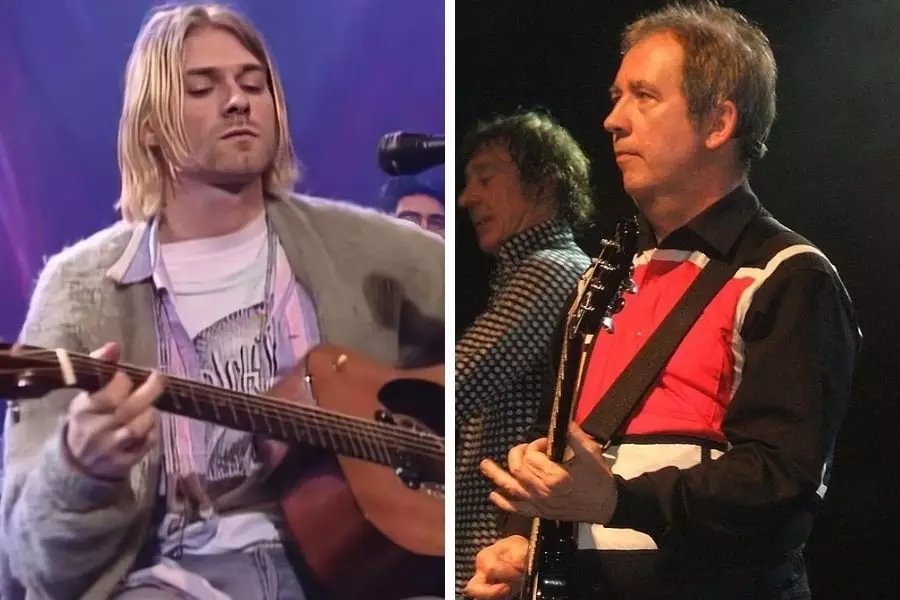 Ritka felvétel Kurt Cobainről a kulisszák mögött a Buzzcocksszal