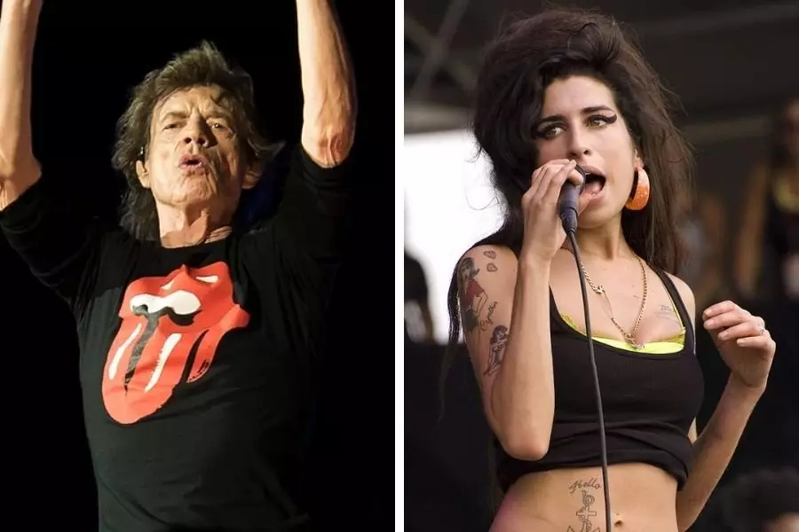 Amy Winehouse og Rolling Stones synger Ain't Too Proud to Beg