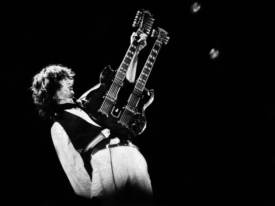 Jimmy Page hjá Led Zeppelin tók á móti hópum í þeyttum rjóma