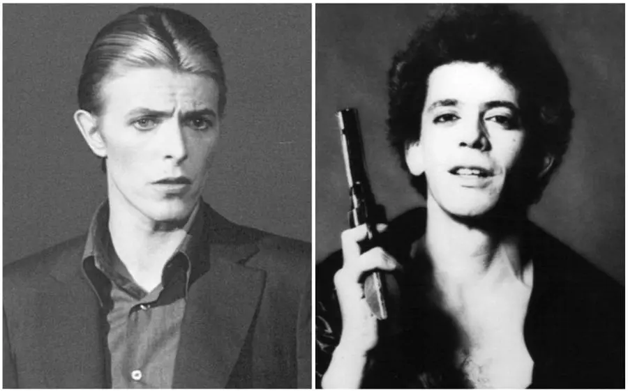 David Bowie i Lou Reed interpreten 'I'm Waiting For The Man'