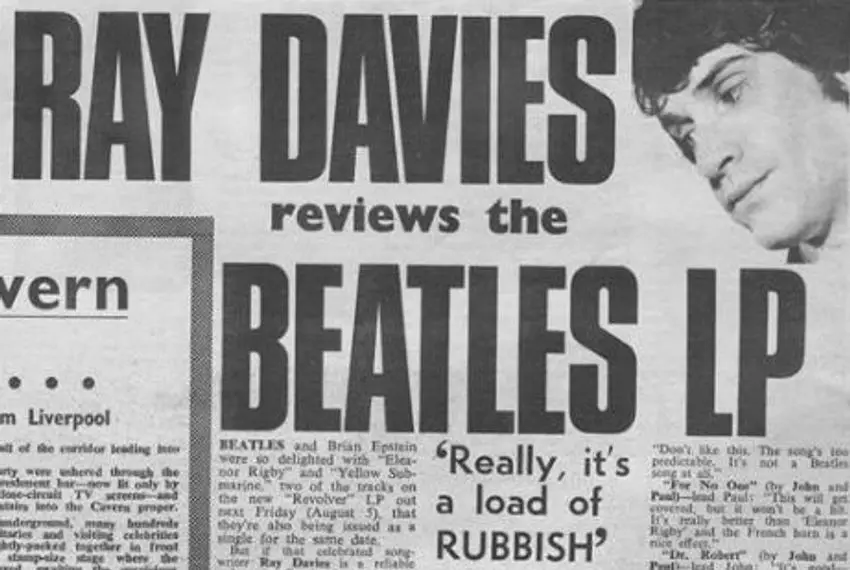 Ray Davies iz skupine The Kinks je nekoč recenziral album skupine The Beatles 'Revolver' - res, to je kup smeti