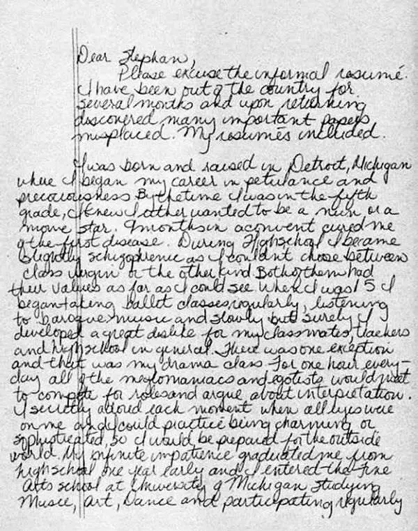 Scrisoare scrisă de mână înainte de faimă, Madonna, trimisă cineastului erotic 7998_1
