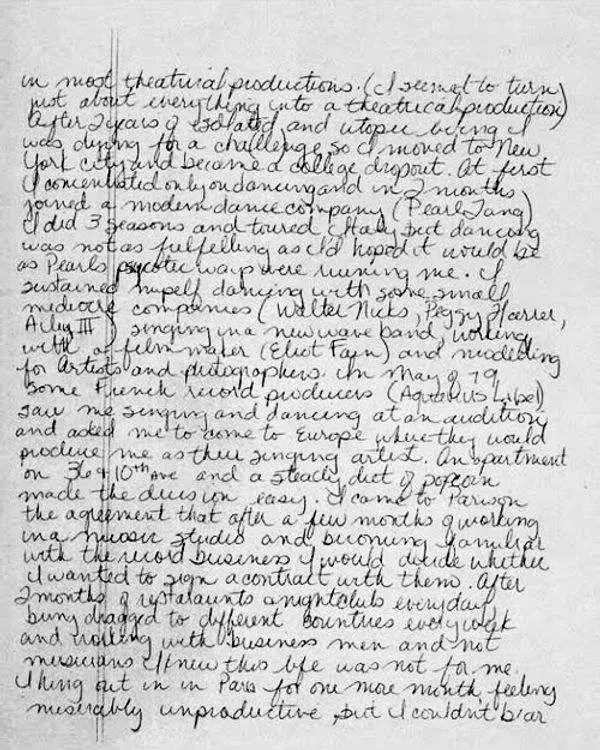 Letër e shkruar me dorë e para-famës Madonna i dërgoi regjisorit erotik 7998_2