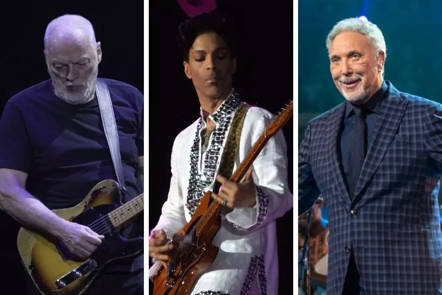 Pink Floyd Gilmour pridružuje se Tomu Jonesu u Prince's Purple Rain