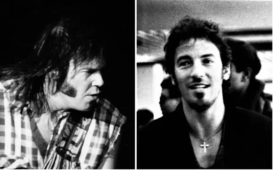 Нил Янг Springsteen тобына қосылып, 'Down By The River' фильмін түсіреді.
