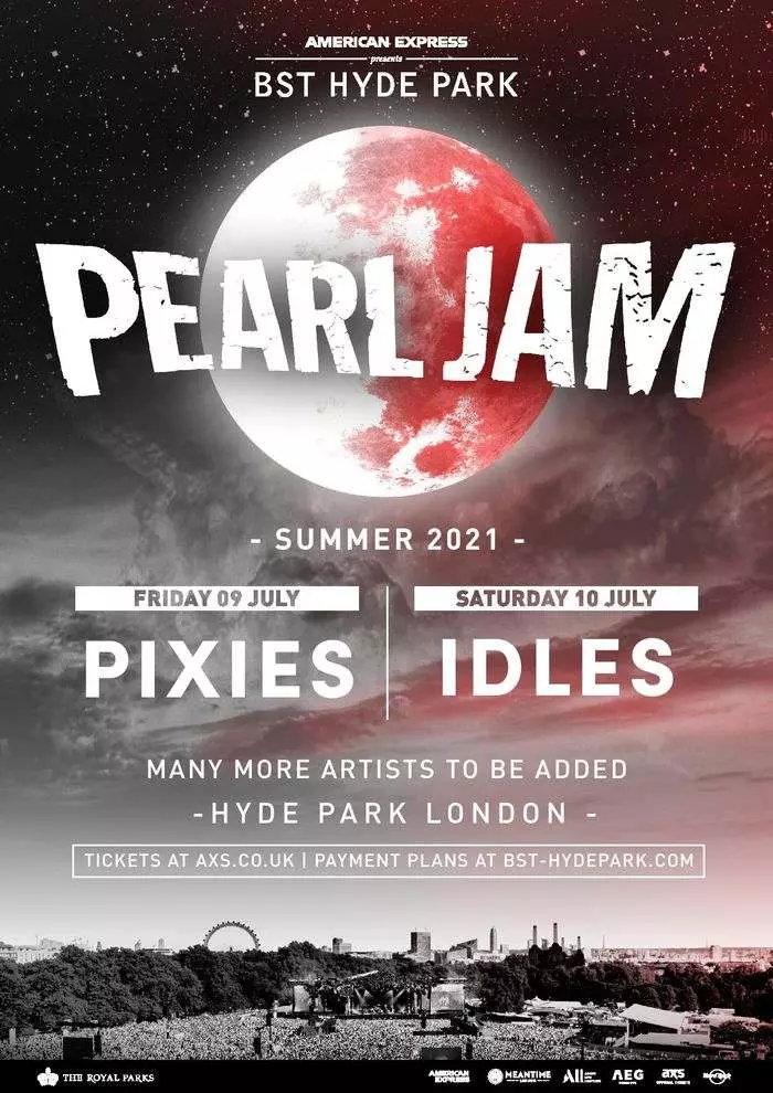 Pearl Jam anunță spectacole imense BST Hyde Park pentru 2021 8333_1
