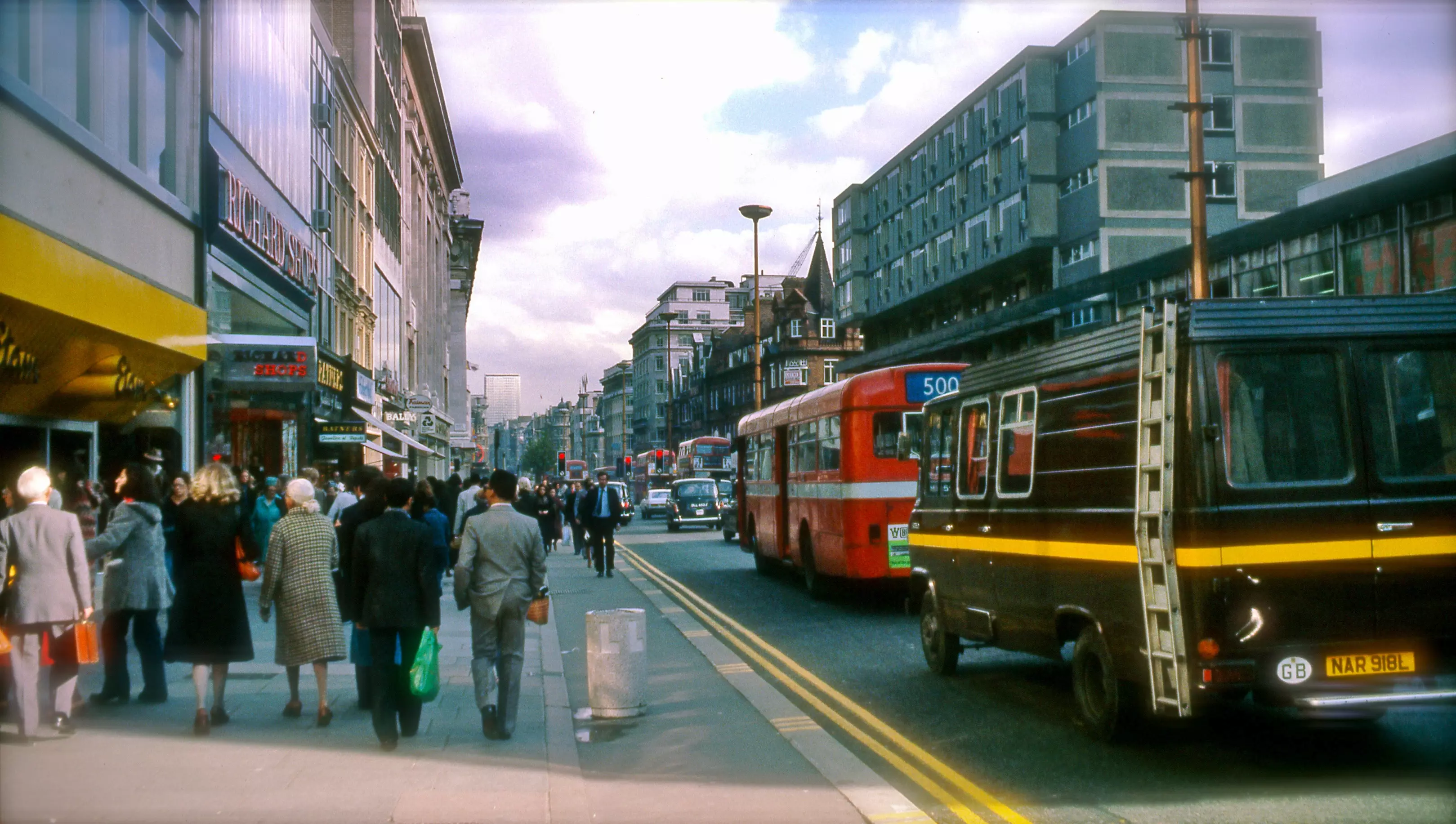 Londres 1977 1970s Oktobra sary Kodachrome