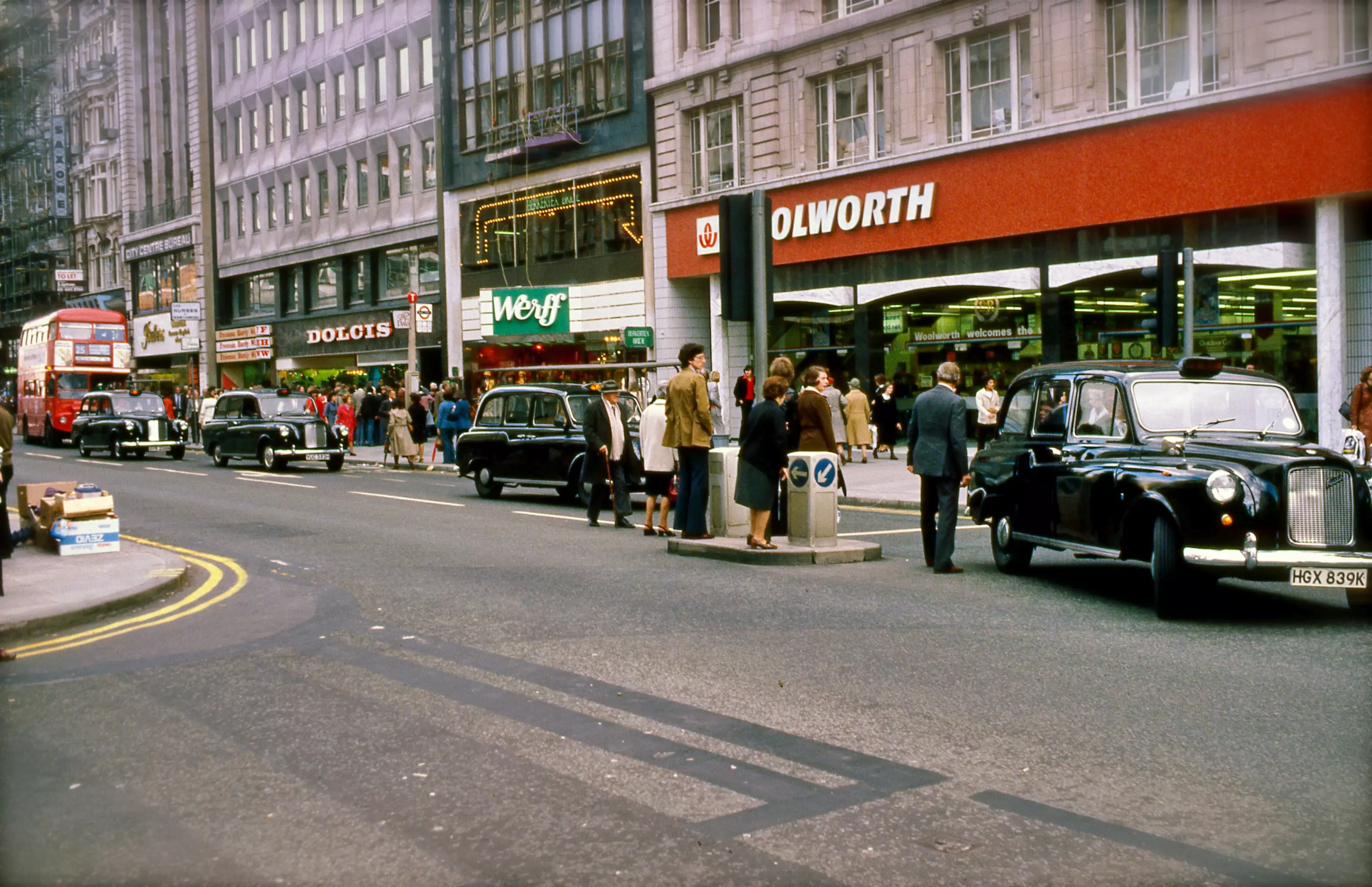 London 1977 oktober øyeblikksbilder Kodachrome