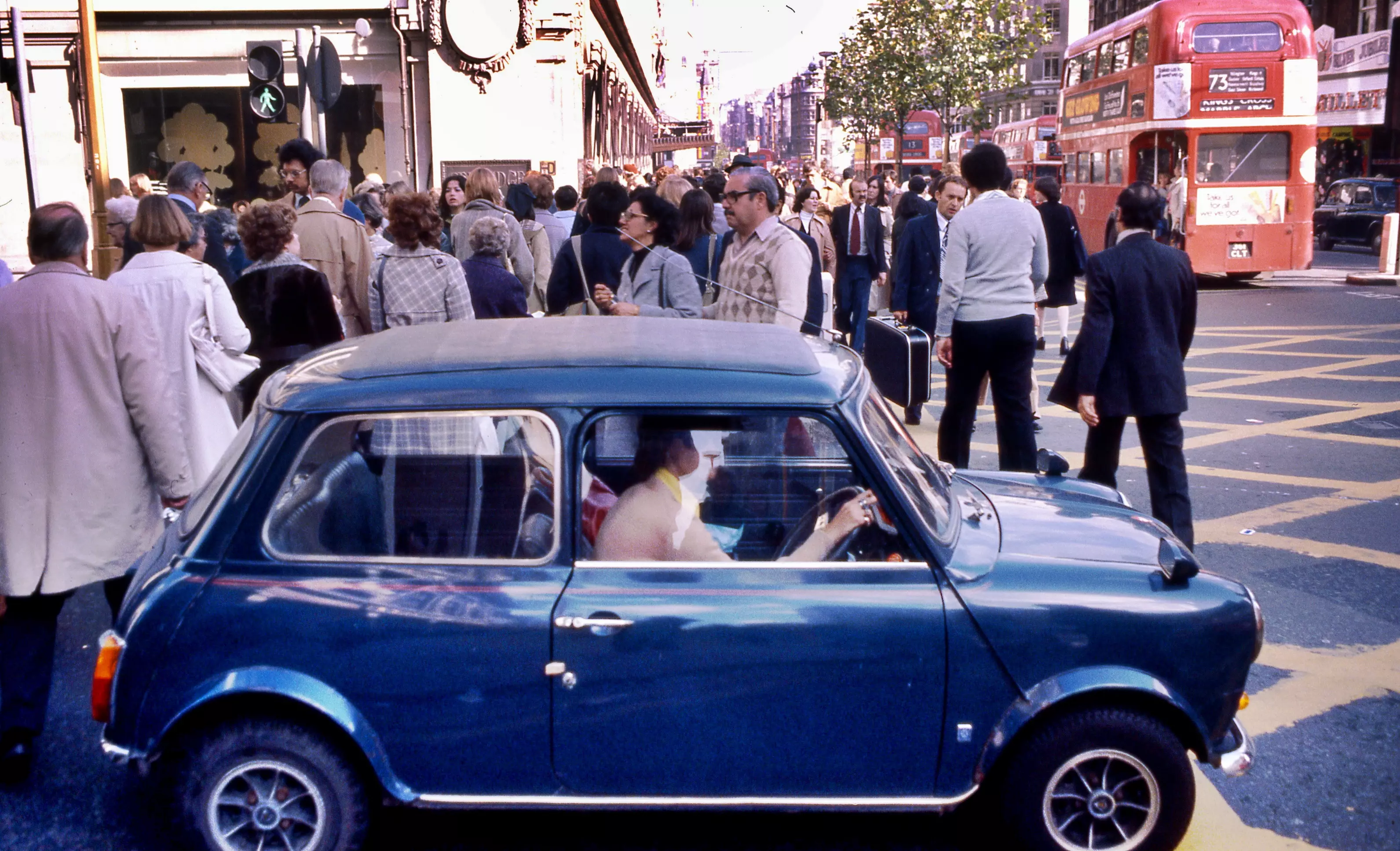 London 1977 1970'erne oktober-øjebliksbilleder Kodachrome