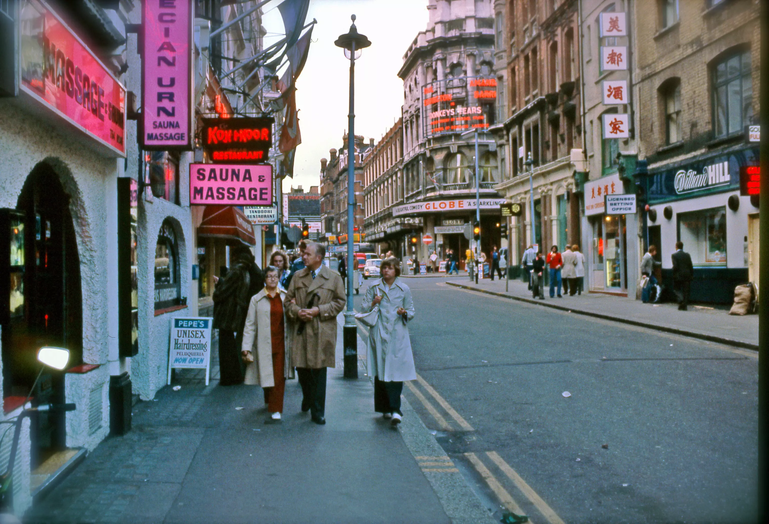 London 1977 oktober øyeblikksbilder Kodachrome