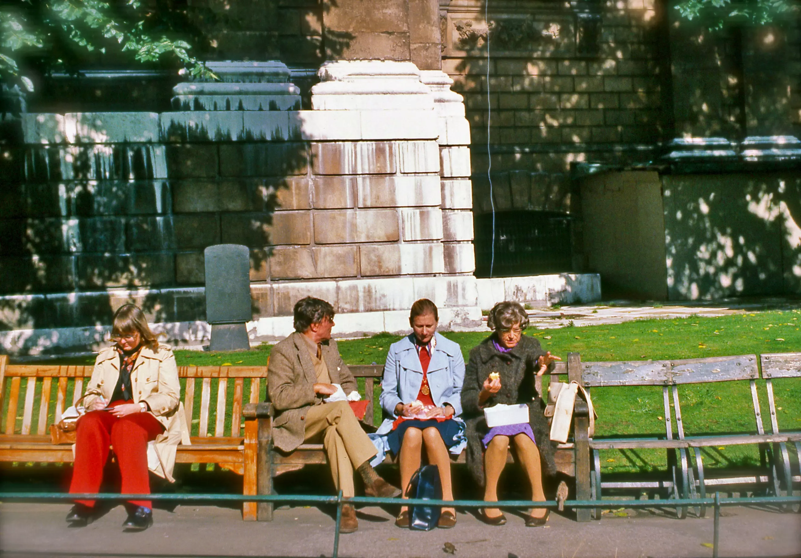 London 1977 1970-tallet oktober-øyeblikksbilder Kodachrome