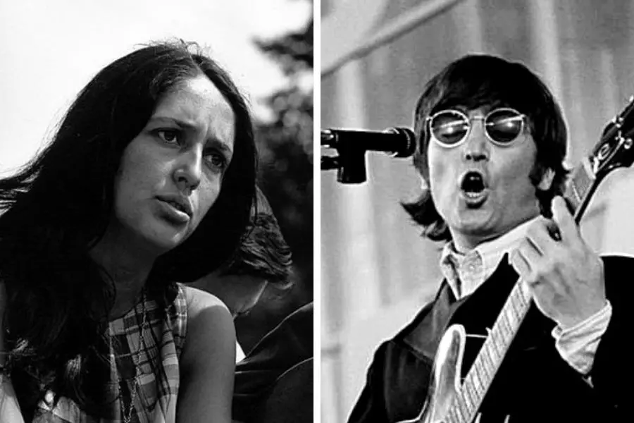 Bu pursat Jon Lennon we Joan Baez "Düşündim" diýen ýaly