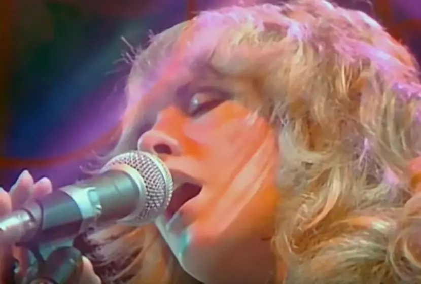 Stevie Nicks synger 'Rhiannon' med Fleetwood Mac live, 1976
