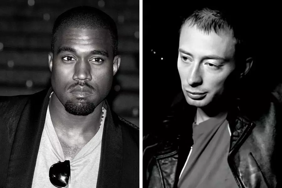 Haçan-da “Radiohead” -iň Tom Yorkorke Kanye West-i gysdy