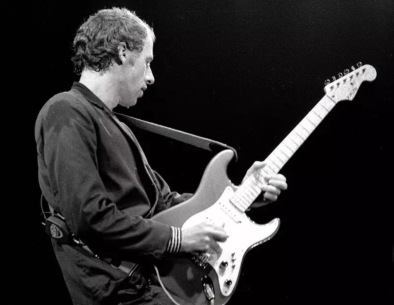 La guitarra aislada de Mark Knopfler de Sultans of Swing de Dire Straits