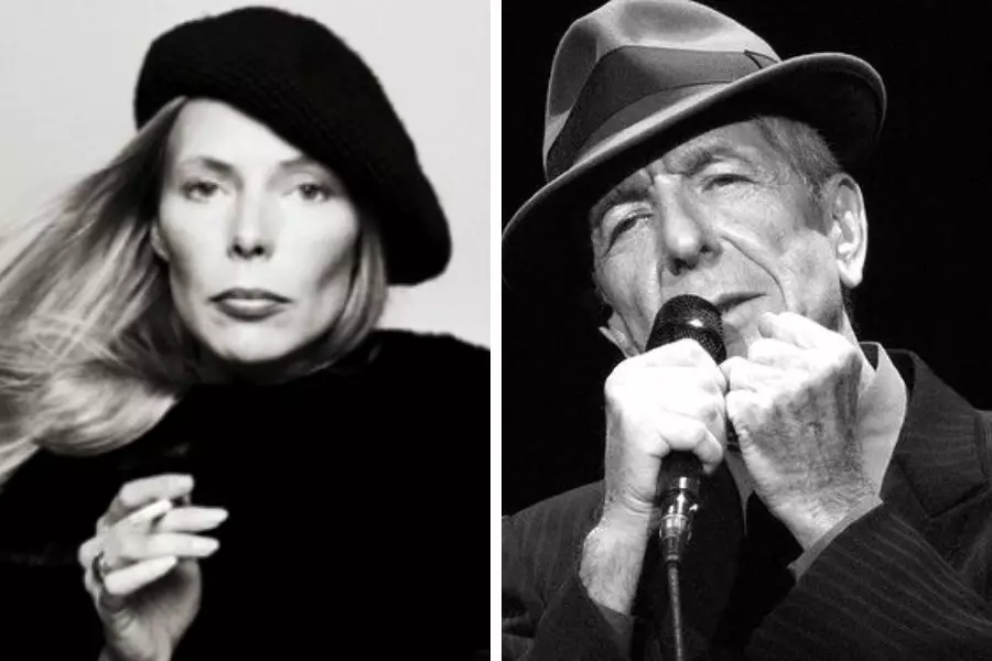 A canción que Joni Mitchell escribiu sobre o seu amante Leonard Cohen